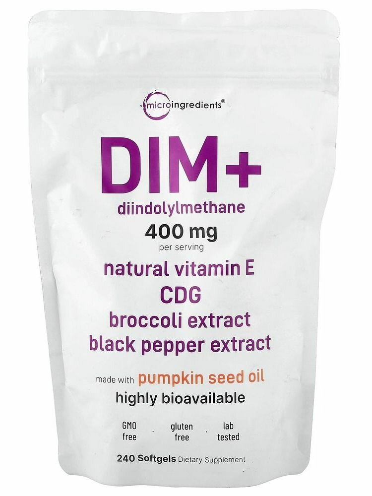 Дииндолилметан (DIM), 240 капсул, Micro Ingredients