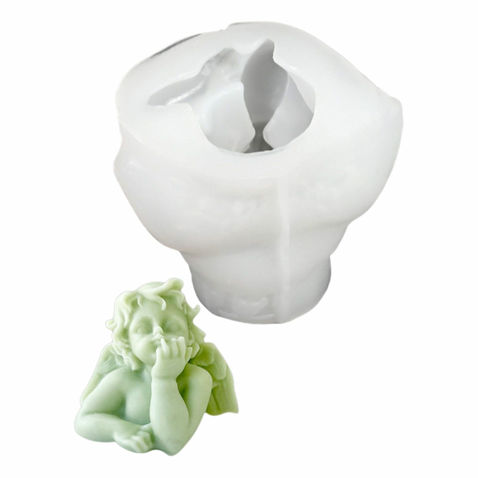 Формы для свечей из силикона в виде фигурки крылатой девочки эпоксидной смолы