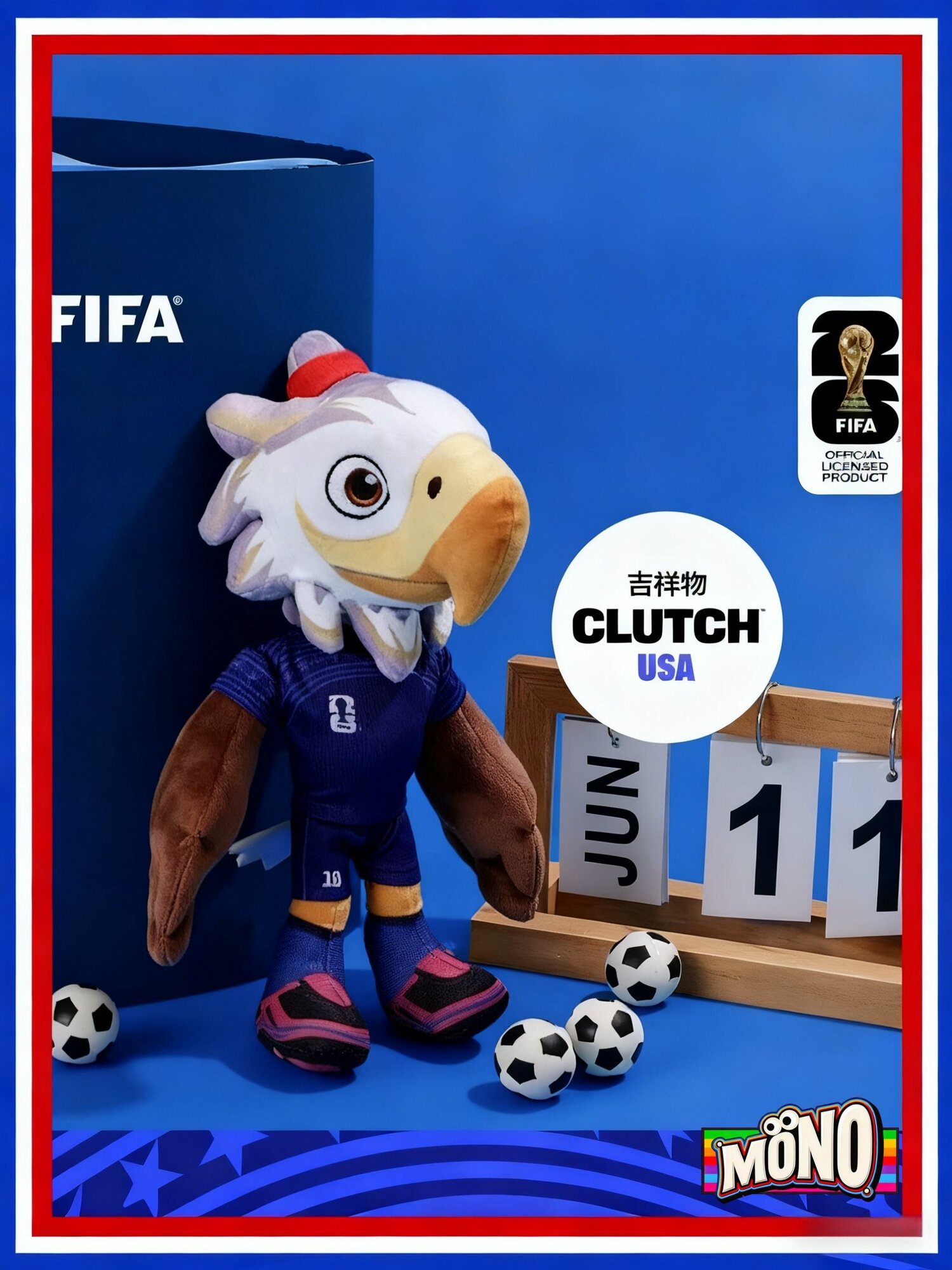 Фигурка талисмана Чемпионата мира 2026 в США, Канаде и Мексике - Американский CLUTCH (Белоголовый орлан)