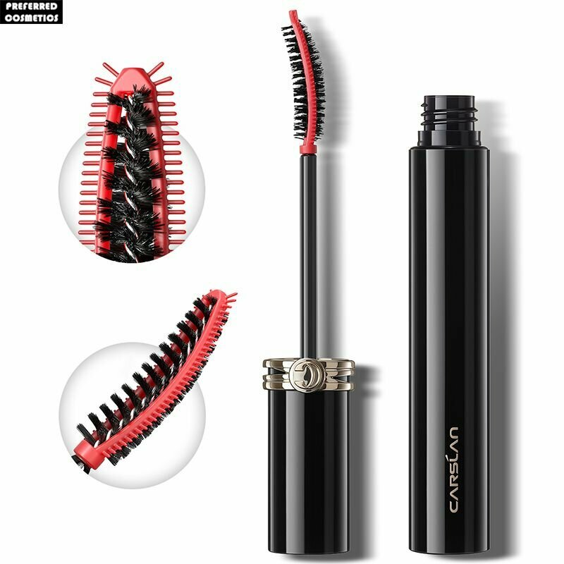 Тушь для ресниц CARSLAN 2-в-1 Big Eye Mascara, водостойкая, не размазывается, придает объем, удлиняет ресницы, держится 24 часа