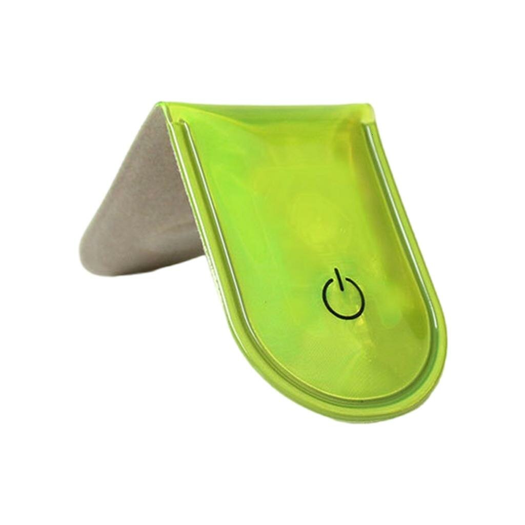 Светодиодный фонарик-клипса с подсветкой для спорта на открытом воздухе, Флуоресцентный желтый