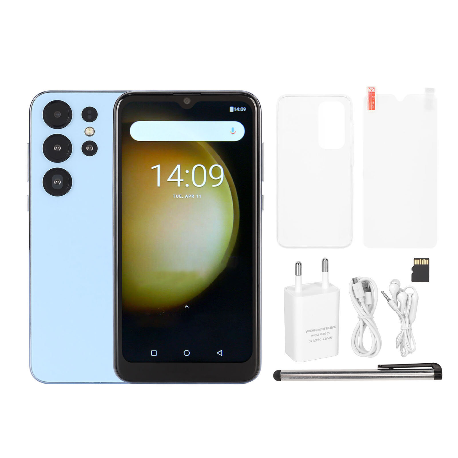 Смартфон S23 Ultra 6.1 дюйма, разблокировка по лицу, 3G, 4 ГБ ОЗУ, 32 ГБ ПЗУ, 4ядерный, Android 11,