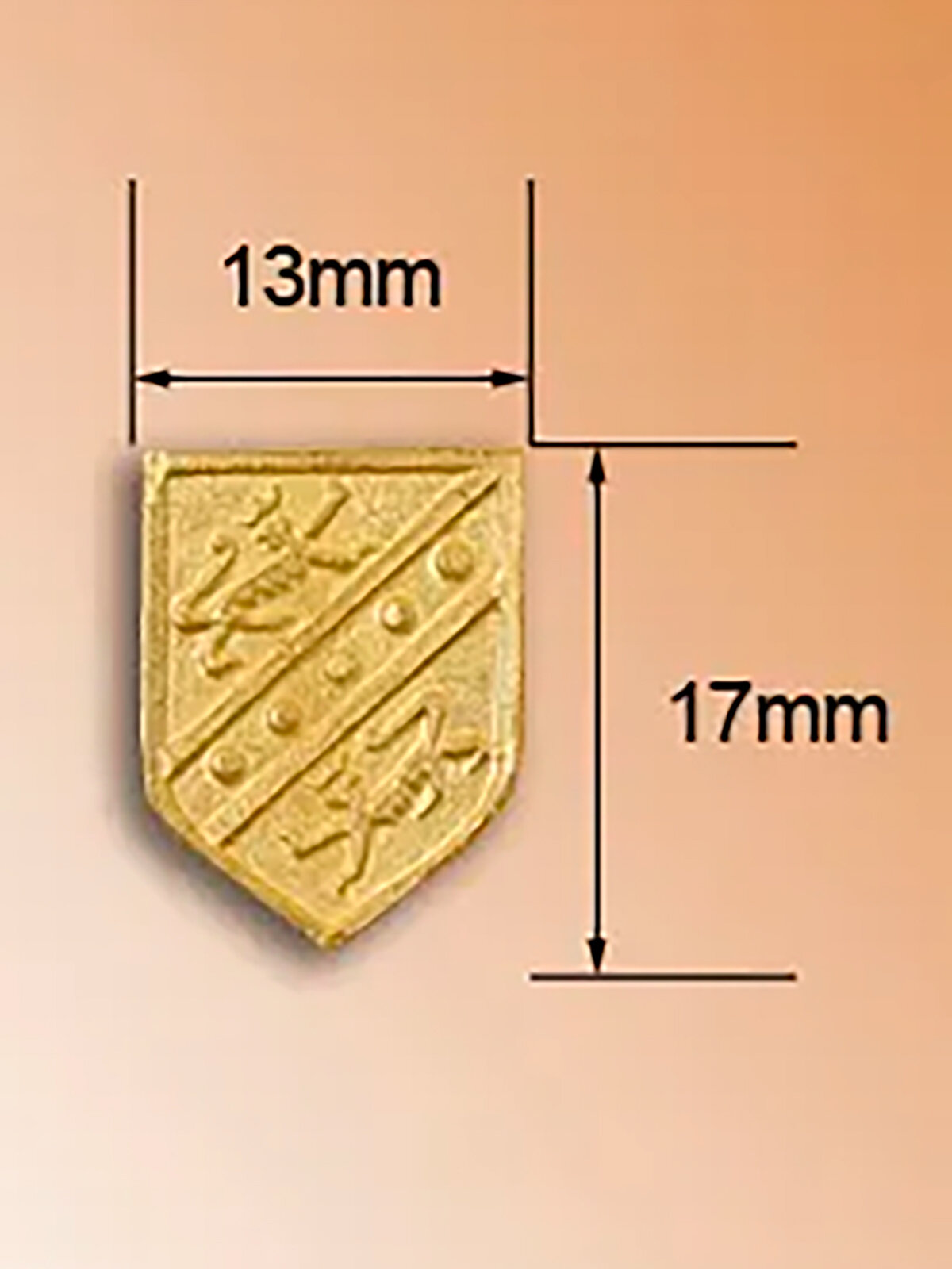 Декоративный элемент, щит, 17х13 мм, металл, Amati, AM5366-02