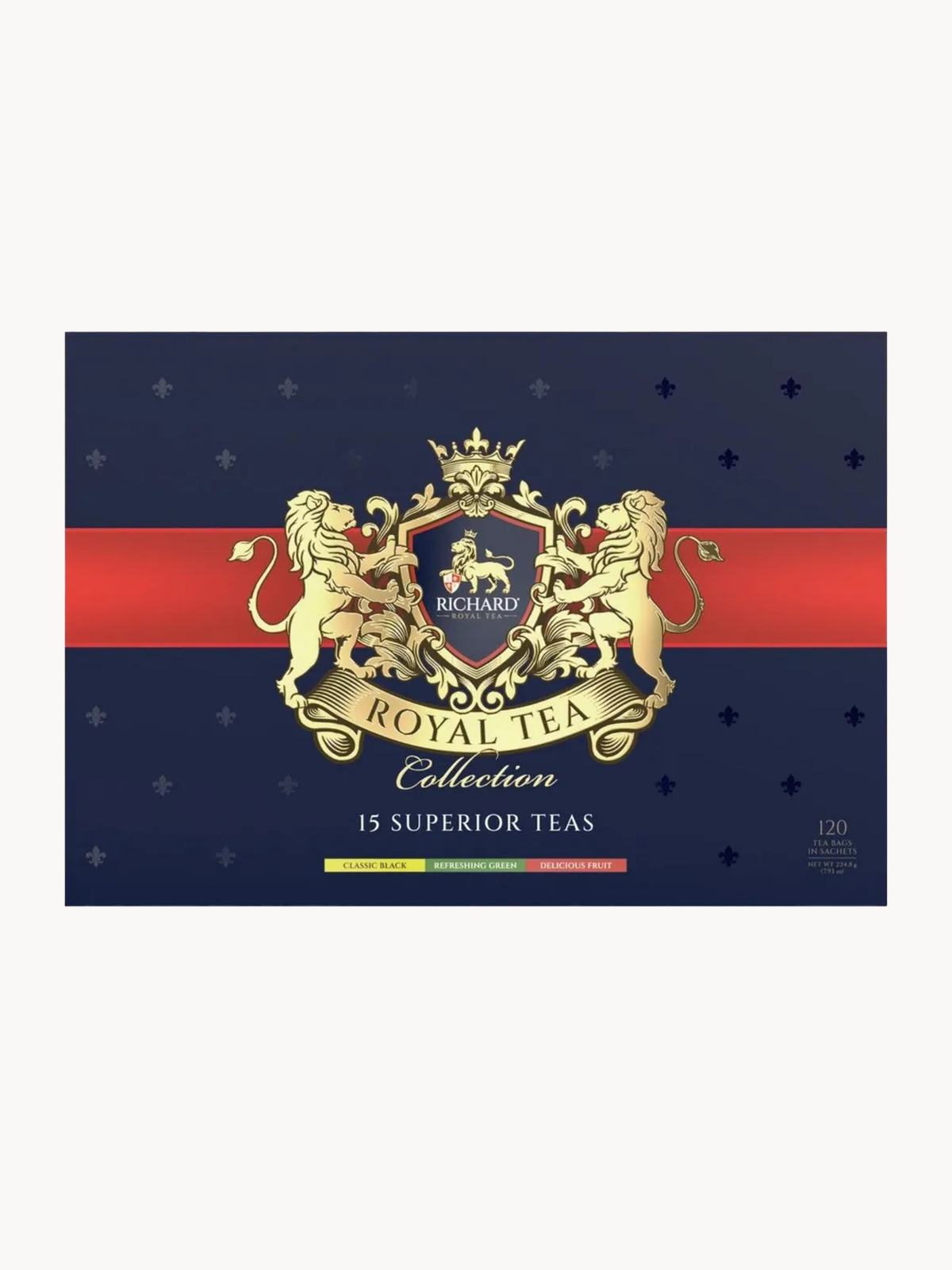 Чай Richard "Royal Tea Collection/Королевская чайная коллекция" ассорти 120 сашетов 15 вкусов