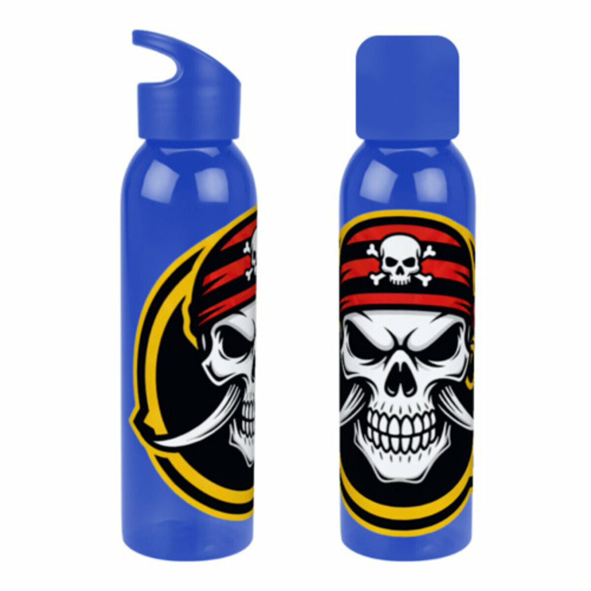 Бутылка для воды «Pirate Skull дерзкий пиратский череп» (синий)
