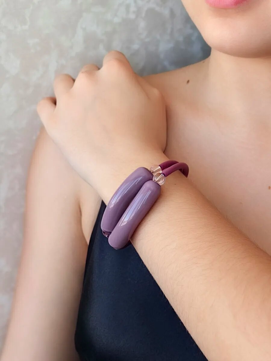 Браслет, стекло, муранское стекло