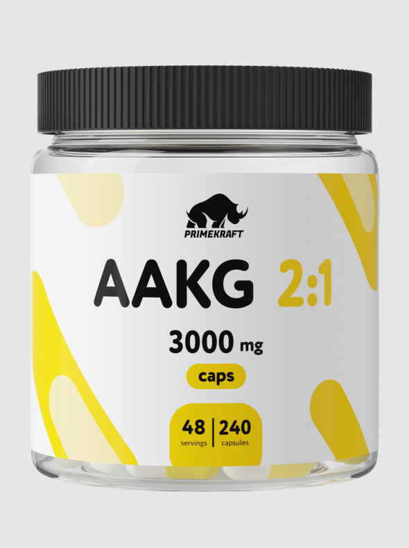 Аминокислоты PRIMEKRAFT AAKG 2:1 3000 mg 240 капсул, 48 порций