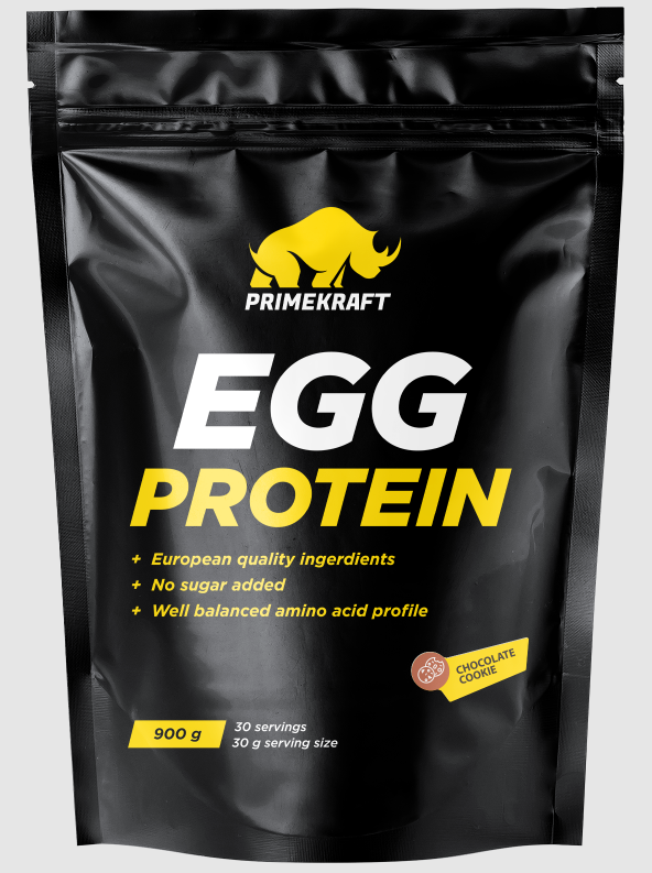 Яичный протеин Prime Kraft Egg Protein шоколадное печенье, 900 гр.