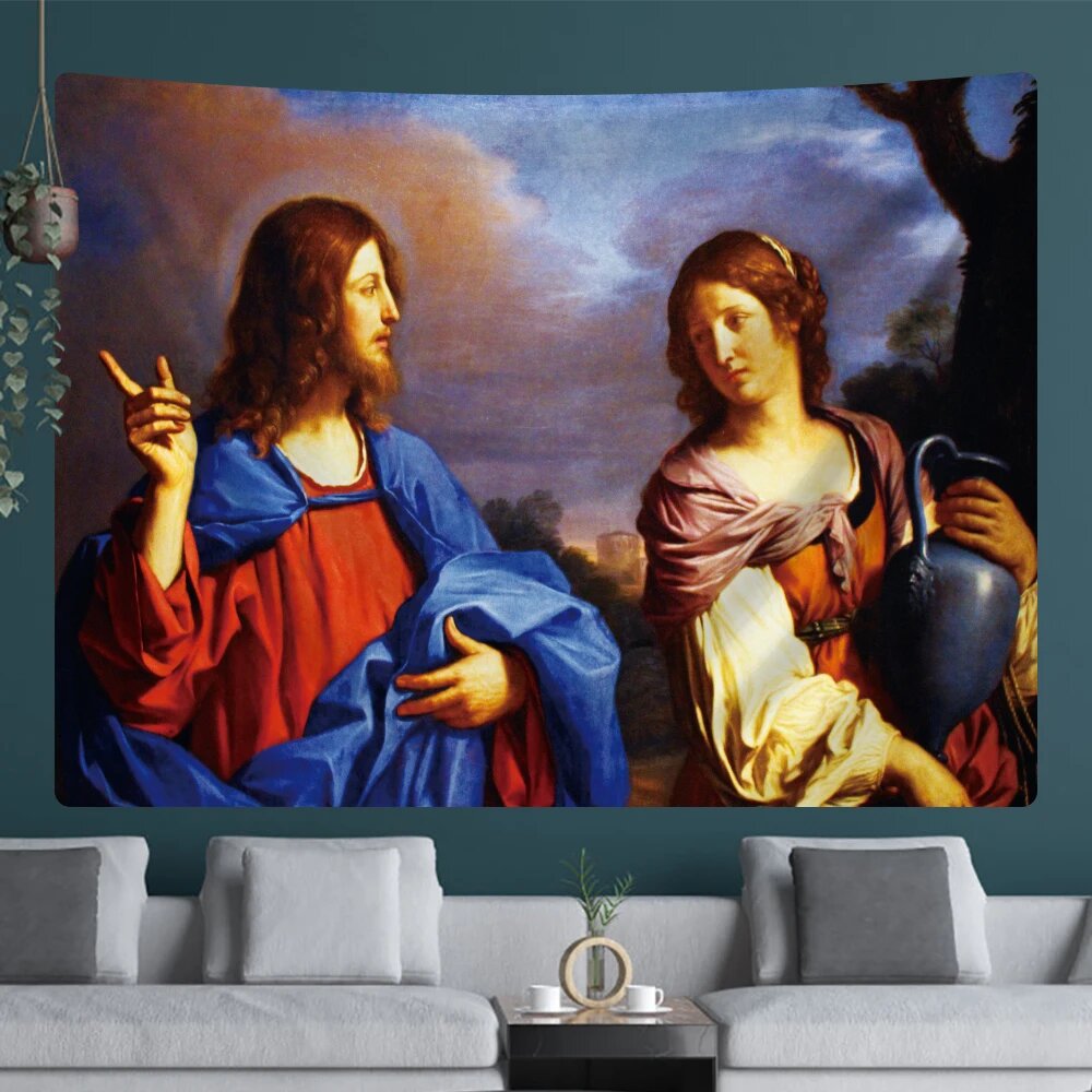 Гобелен с Иисусом Христом, полиэстер 200x150cm, A24-395