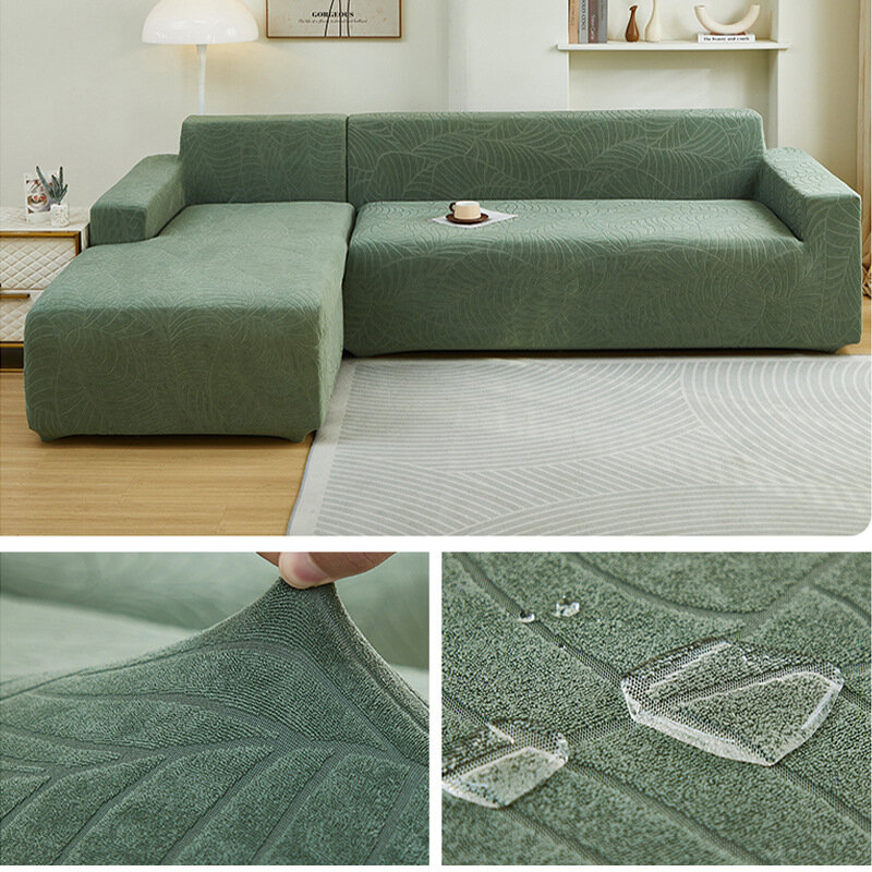 Водонепроницаемый универсальный чехол для дивана, подушка для дивана, ткань для чехла дивана, покрывало для дивана, трехместный диван с жаккардовым узором в виде листьев.