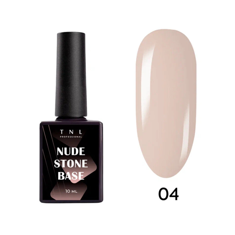 TNL, База для гель-лака Nude Stone Base, жесткая №04 - бежевый, 10 мл