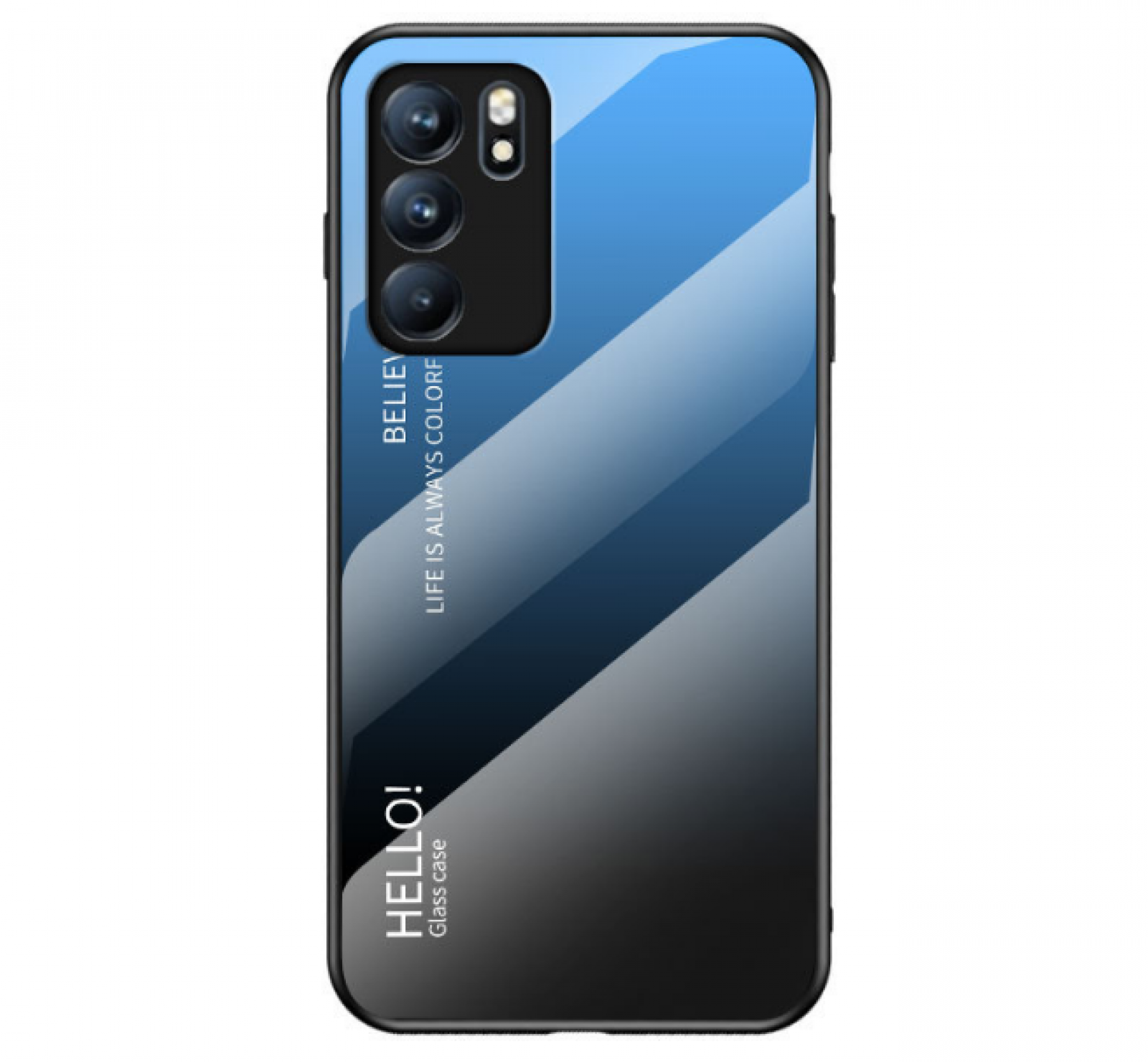 Силиконовый чехол Чехол. ру бампер для Realme 8 4G и Realme 8 Pro с закаленным стеклом, синий градиент