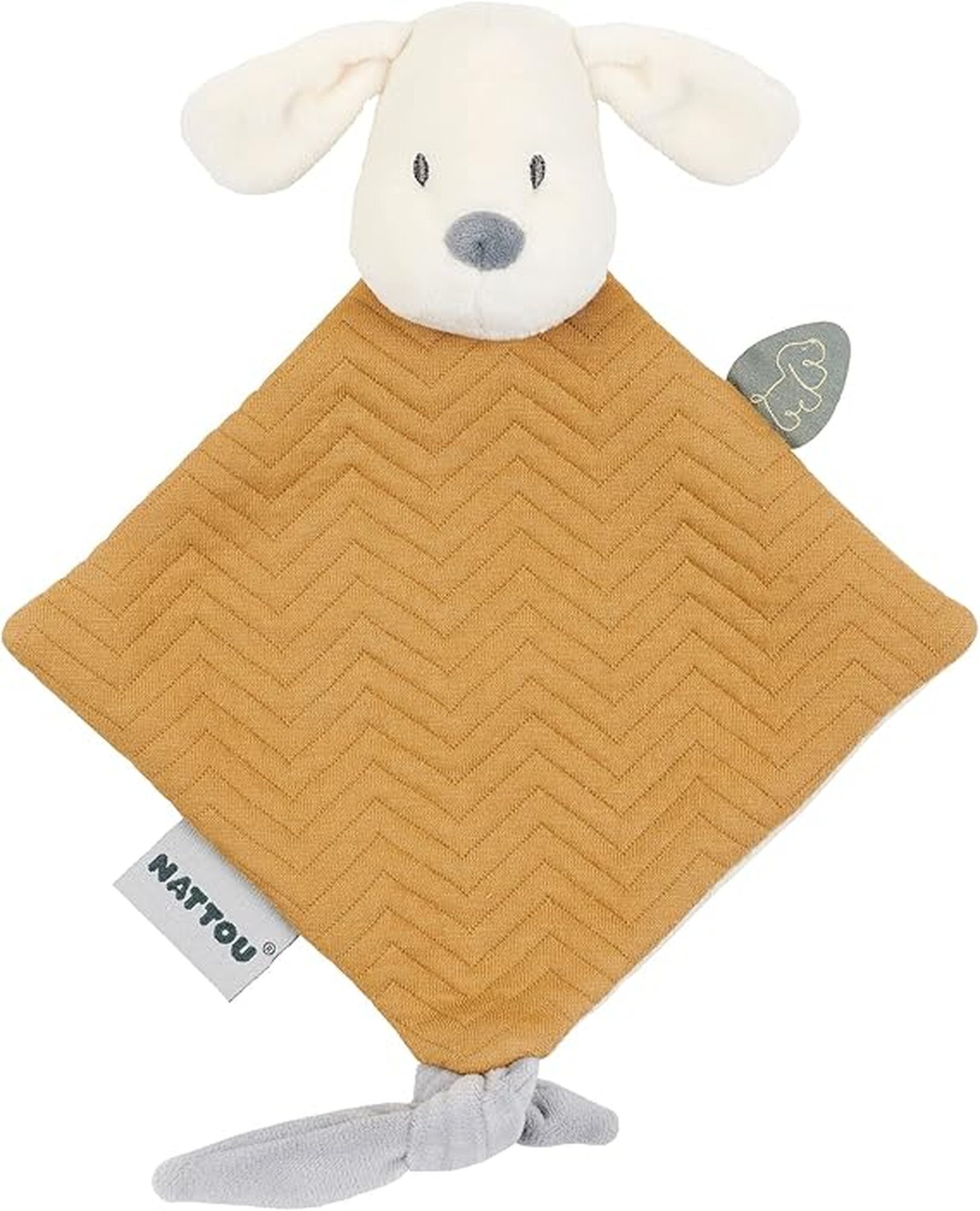 Мягкая игрушка Nattou - Собачка-комфортер коричневого цвета, 30 x 20 см - NATC388092