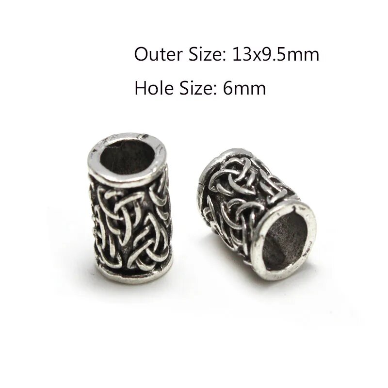 Бусины для браслета Celtic Knot, 13x9.5 мм, 6 мм, Цвет: 10, 2 шт.