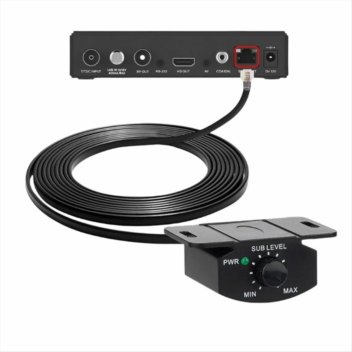 Кабель регулировки громкости автомобильного усилителя со стерео ручкой баса, крепление на приборной панели, регулятор усиления, шнур для аудио 5 м, 4 контакта