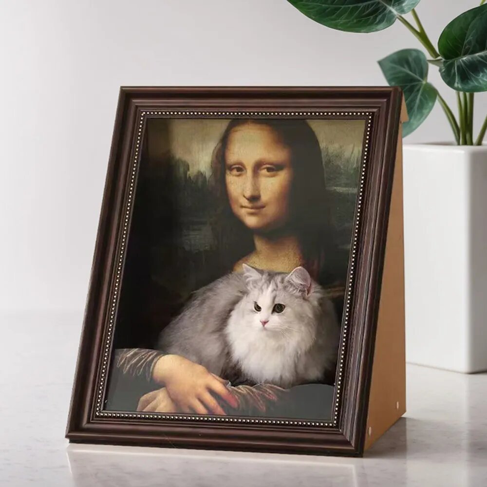 Mona Lisa Cat Nest Art рамка Cat House Многофункциональный декоративный