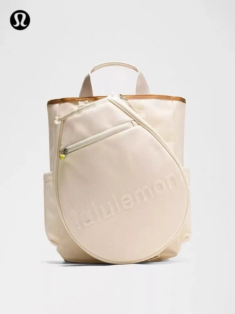Lululemon Racket Рюкзак-сумка для теннисных ракеток, бежевый