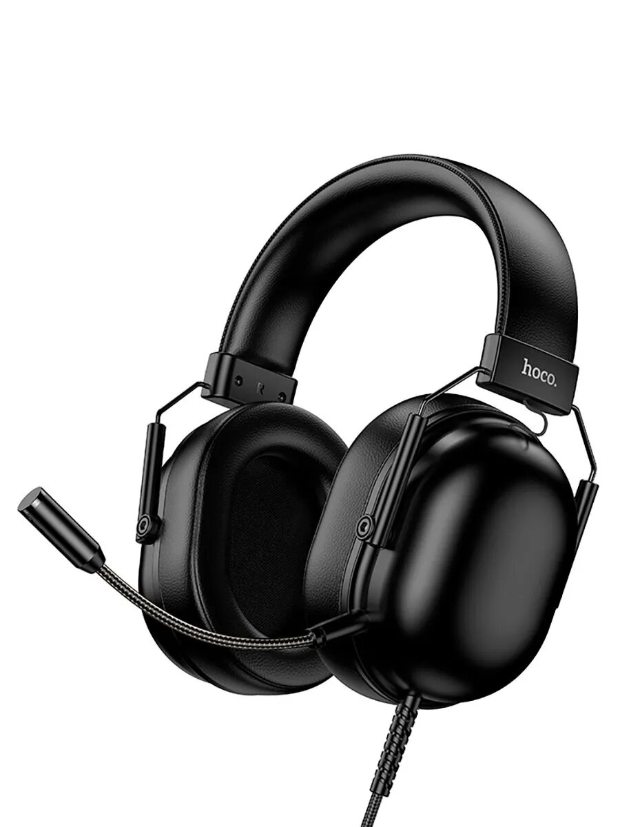 Наушники накладные с микрофоном Hoco W113 (USB, 7.1), игровые, цвет черный