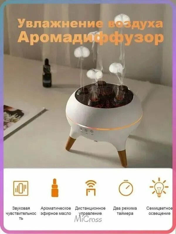 Увлажнитель воздуха, ароматерапевтический диффузор,16x16x14 см