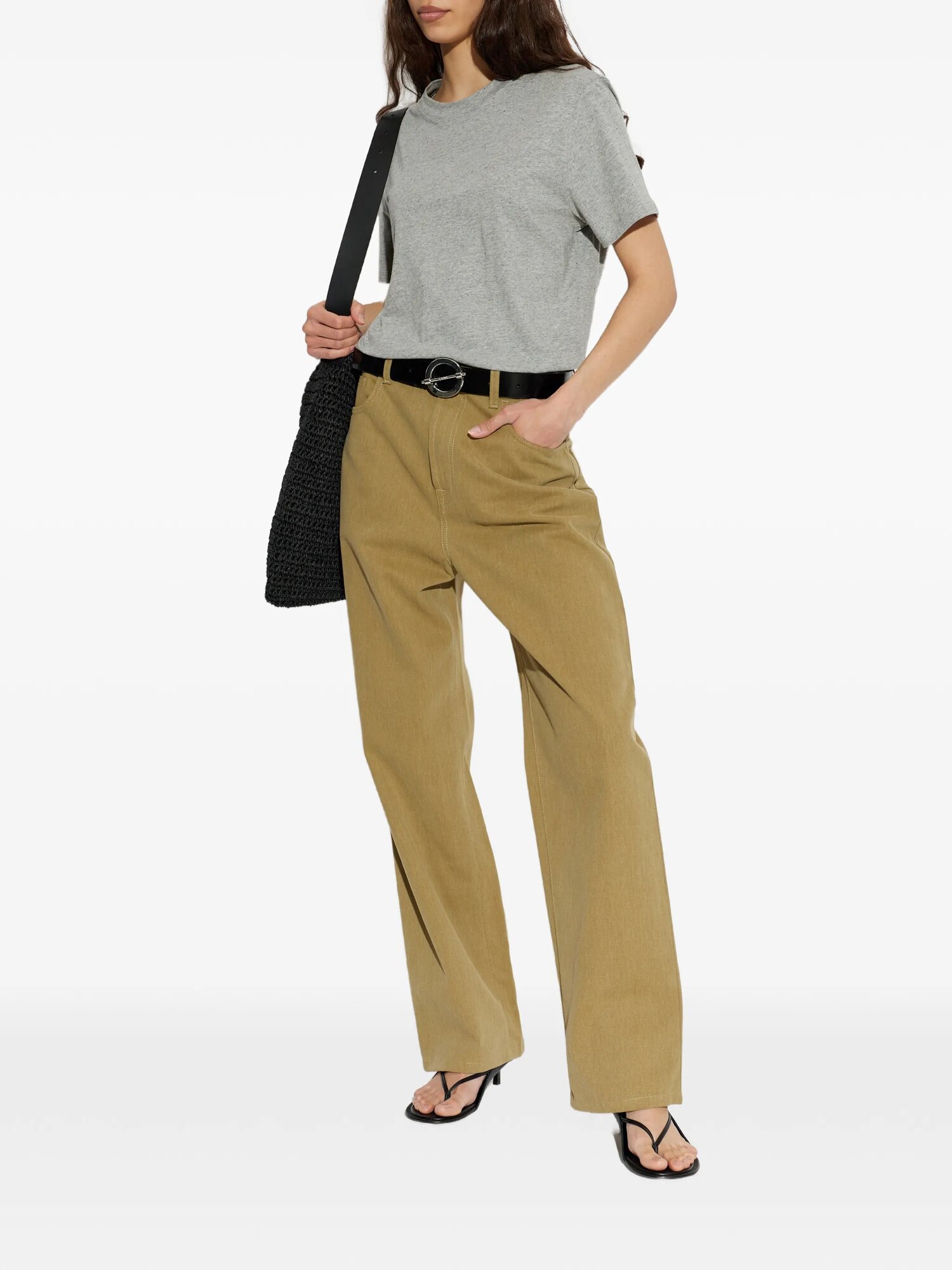 Брюки ROHE Button-fastening trousers, размер 36, коричневый — фото 1
