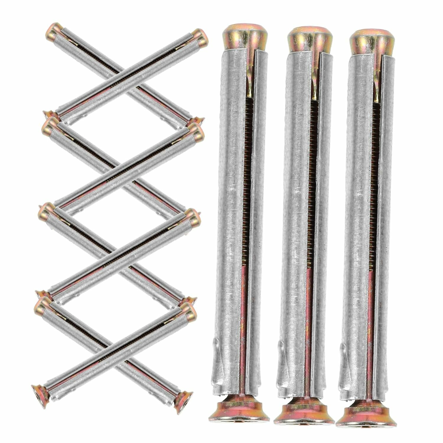 16 шт. Металлические расширительные винты-анкеры для установки окон и дверей. Универсальное оборудование для тонких стен