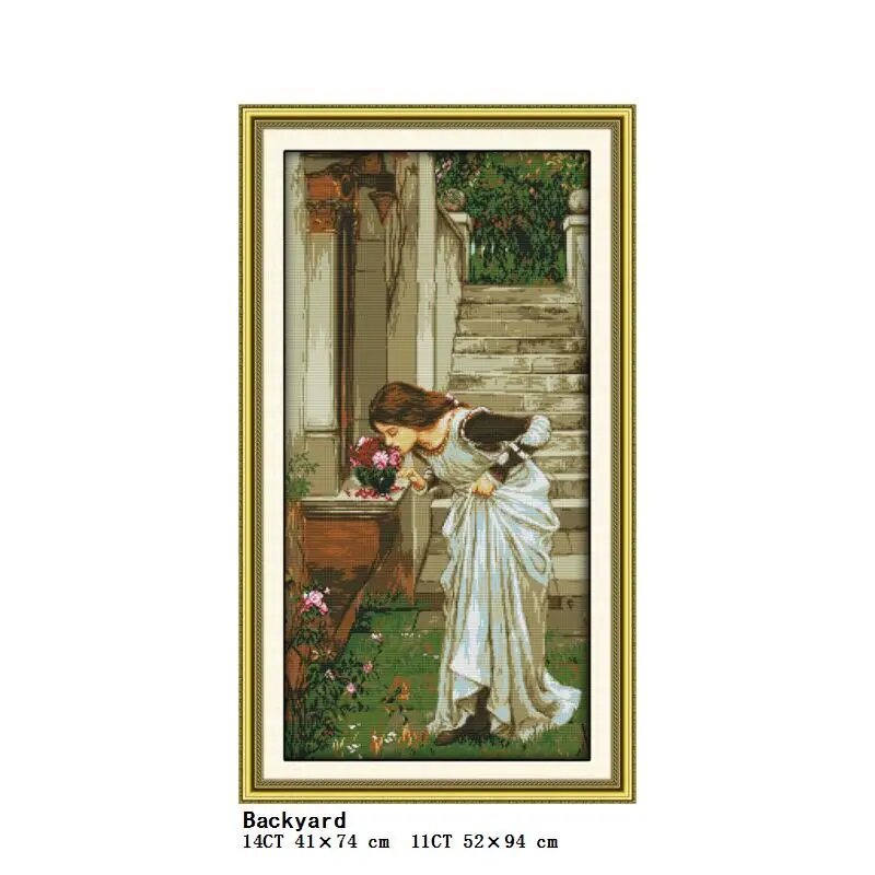 Набор для вышивания крестом Joy Sunday Backyard 11CT Printed, Цвет: R413