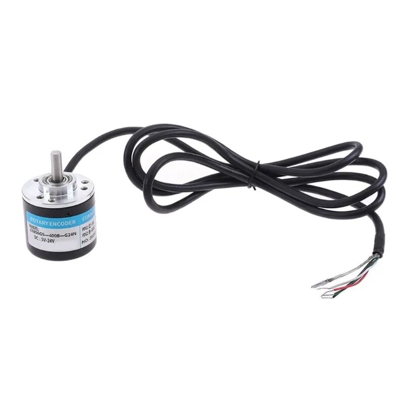 (1 шт.) Инкрементальный фотоэлектрический энкодер 5-24V, 400 импульсов/оборот