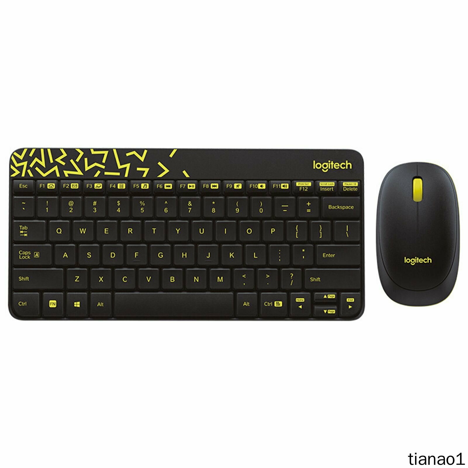 Логитек MK240 Nano Беспроводная клавиатура и мышь черный