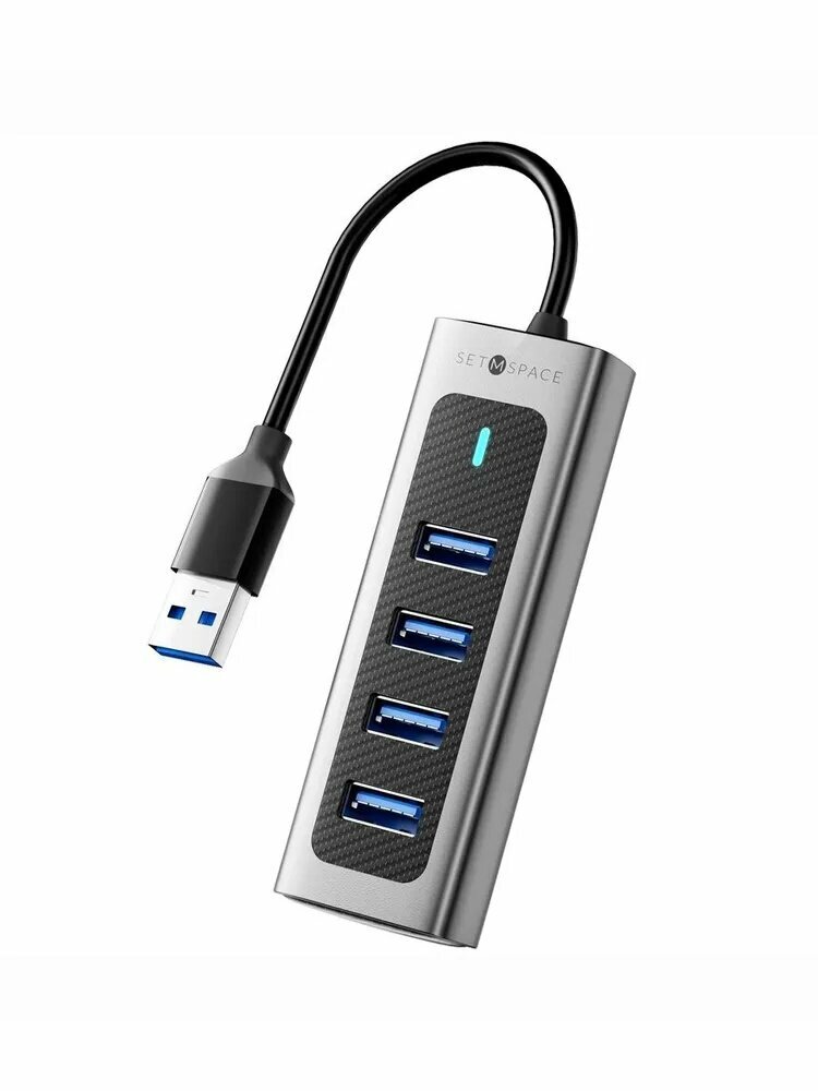 USB-хаб 3.0 на 4 порта RW4U высокая скорость 5 Гбит/с, защита от помех Bluetooth, компактный дизайн для дома, офиса и путешествий