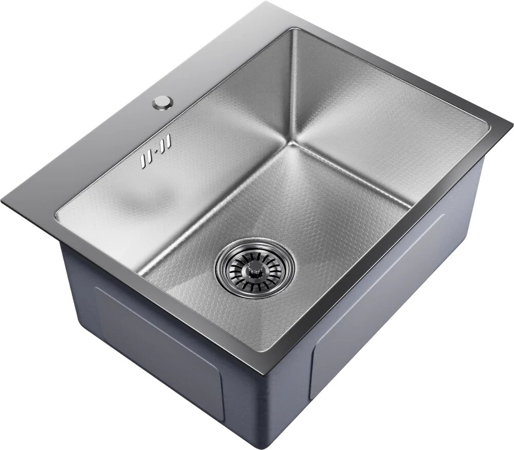 Мойка кухонная Mixline Pro 552934 металлическая, 53x43, прямоугольная, мойка для кухни, матовая, российская