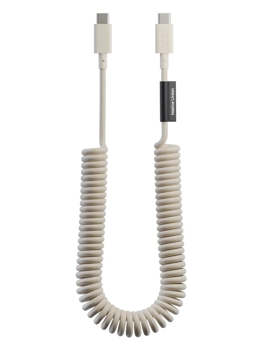 Кабель зарядный Native Union POP CABLE XL USB-C/USB-C, 60W, длина 2,4 м, цвет: песчаник