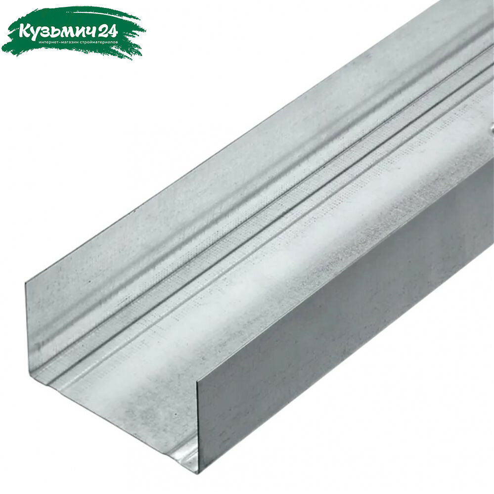 Профиль направляющий RBM ПН 75/40, сталь, 75х40х3000 мм, оцинкованный, для каркаса потолков и стен, 3 шт.