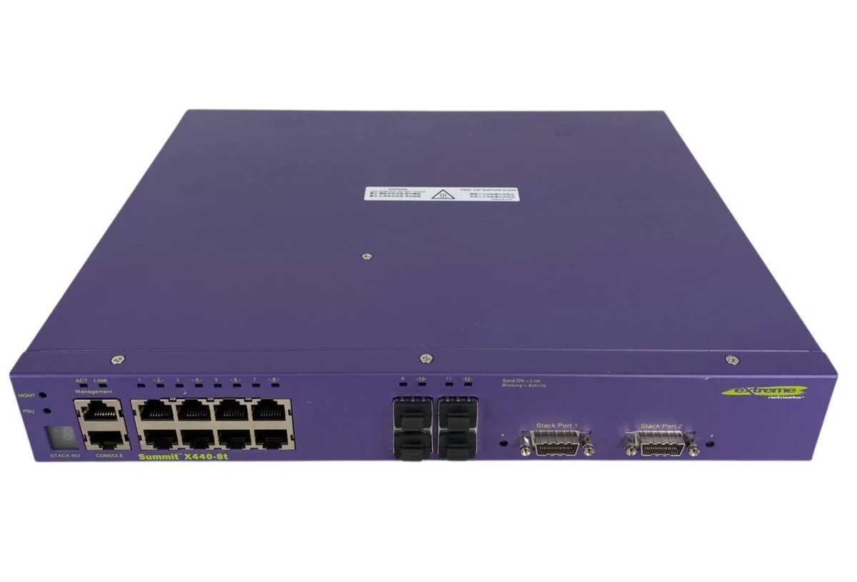 Коммутатор Extreme Networks Summit X440-8T 8х10/100/1000BASE-T 4х100/1000BASE-X SFP 2хстек