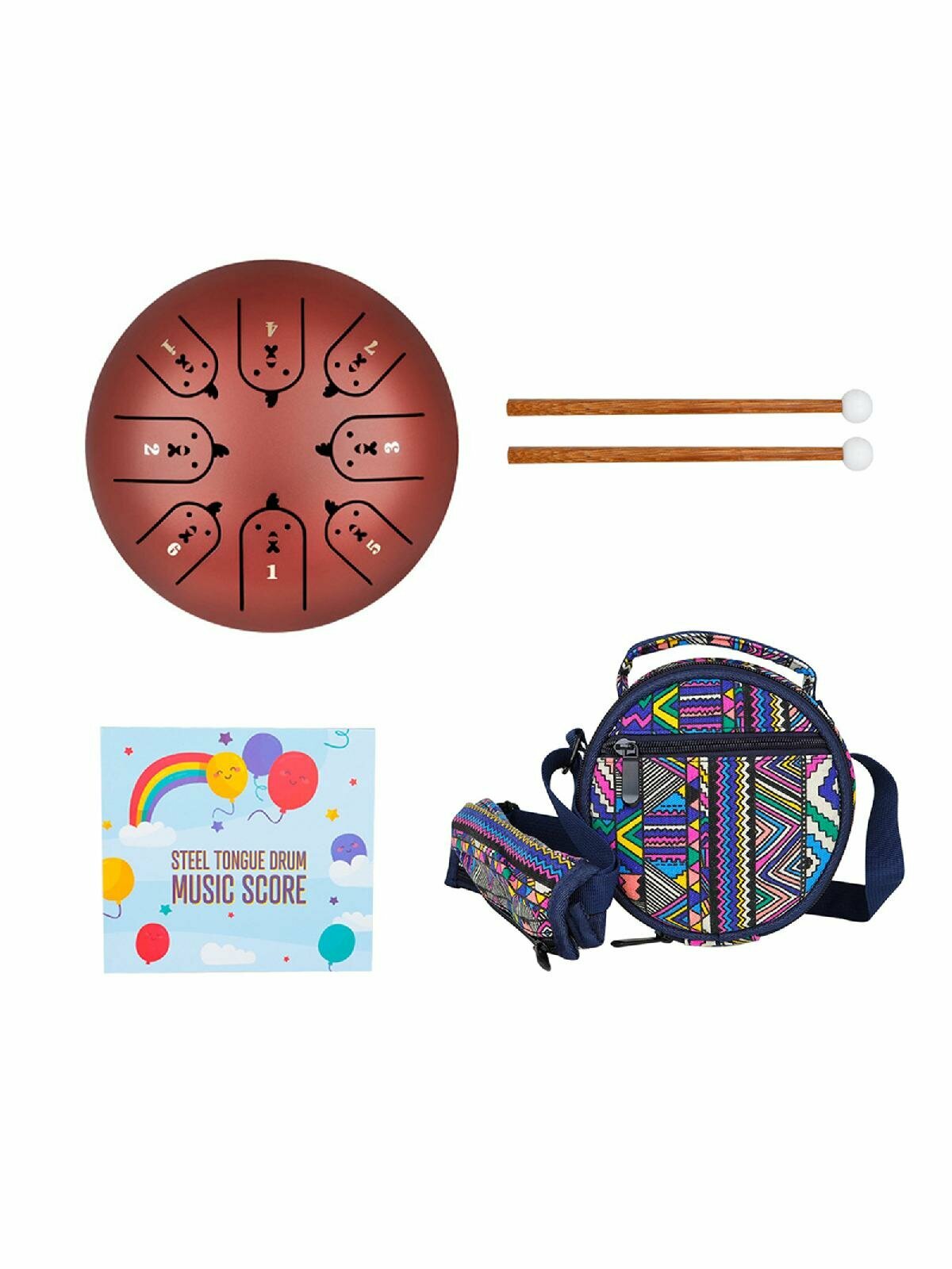 12 Зодиакальных Эфирных Барабанов 8 Нот Стальной Язычковый Барабан Ручной Барабан Легко играть