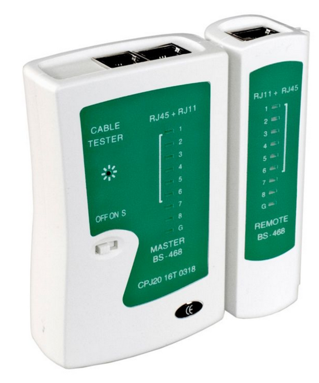 Тестер сетевой ExeGate NS-468 для RJ-45/RJ-11/RJ-12 (EX271121RUS)