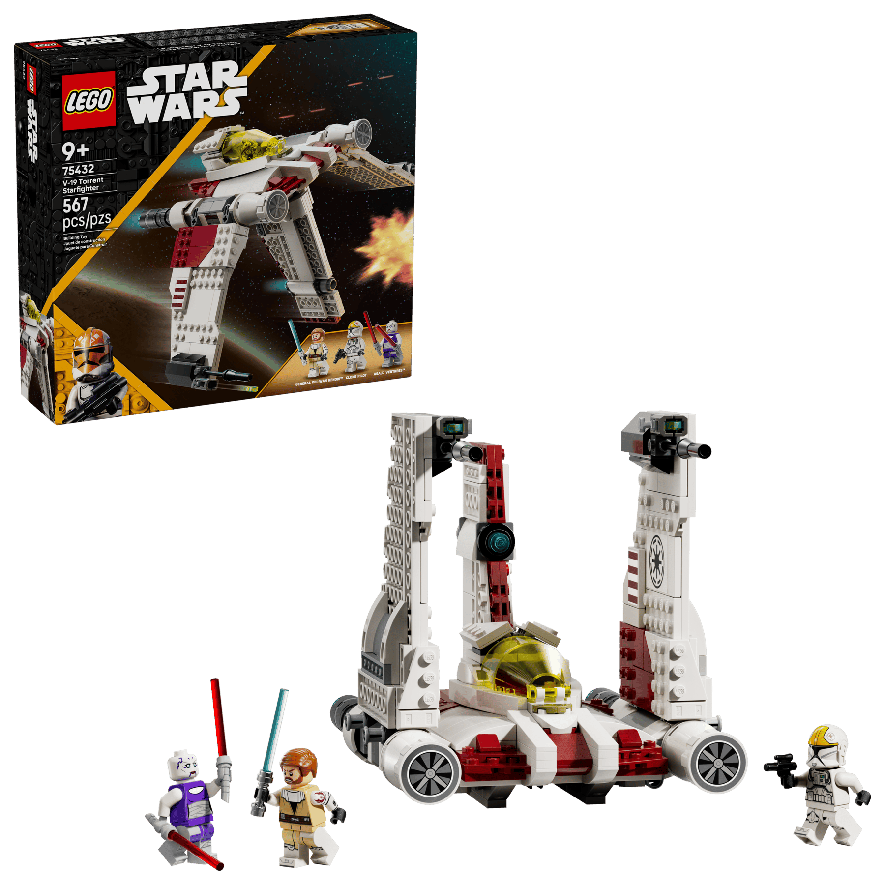 Конструктор LEGO Star Wars™ 75432 Истребитель V-19 «Поток», 567 дет.