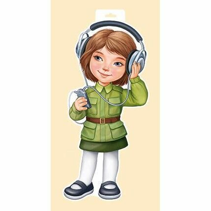 Плакат Империя поздравлений Девочка-связист, формат А3, вырубка