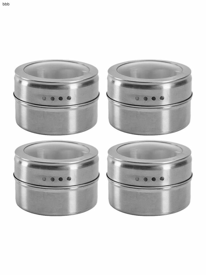 4 шт. Магнитная настенная подвесная банка для приправ