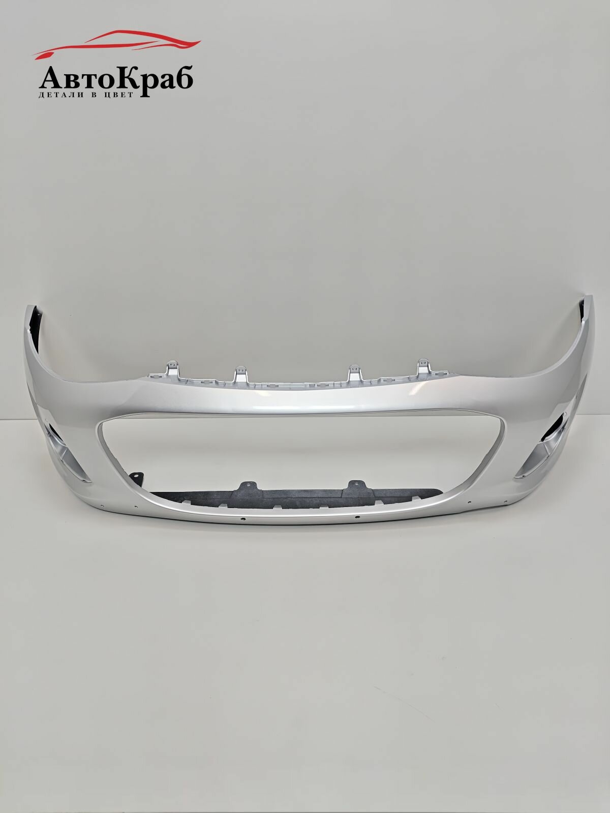 Бампер передний в цвет для Лада Калина 2 кросс 2014 - 2018 г. 691 - платина