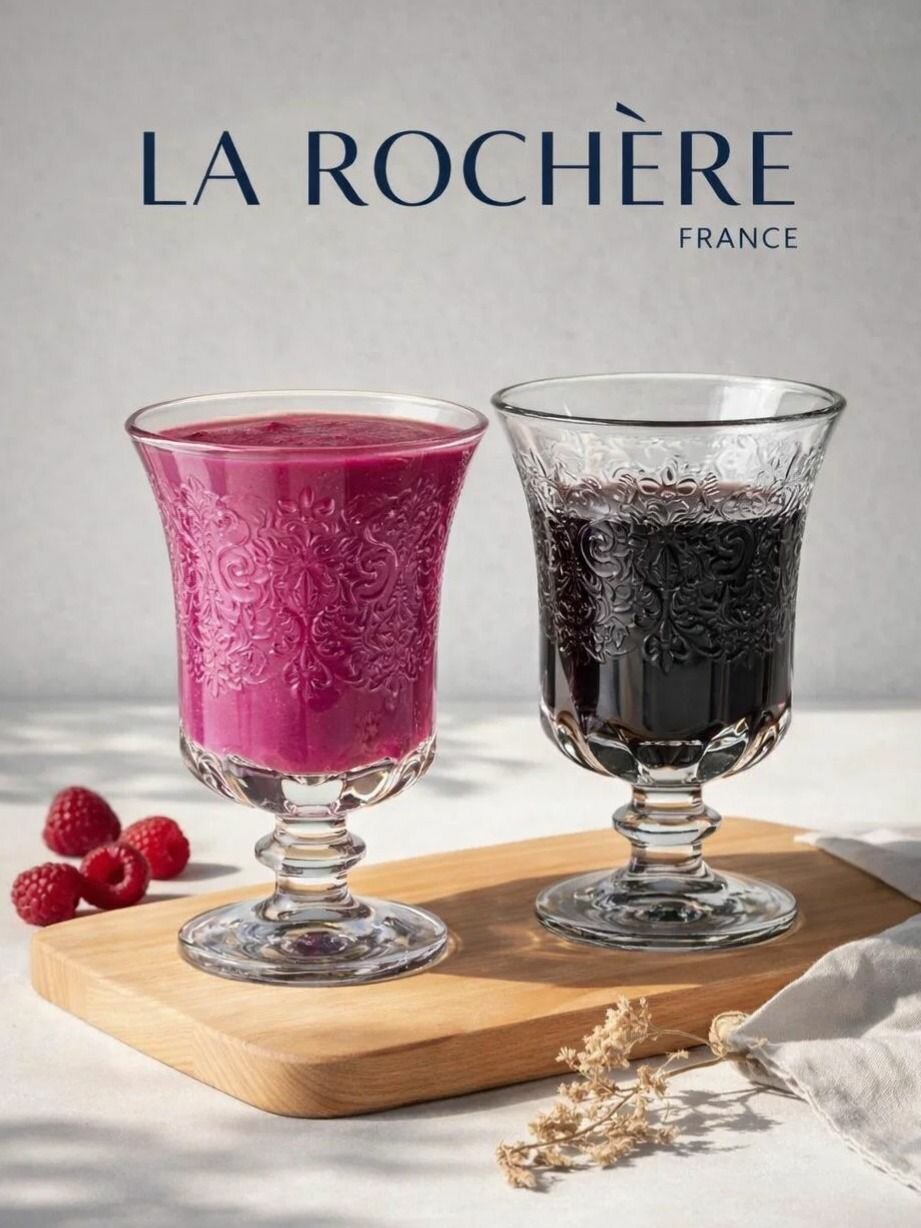 La Rochere бокалы для вина, подарочный набор "AMBOISE" 2 шт, 290 мл. Ударопрочное стекло, для вина, коктейлей. Франция.