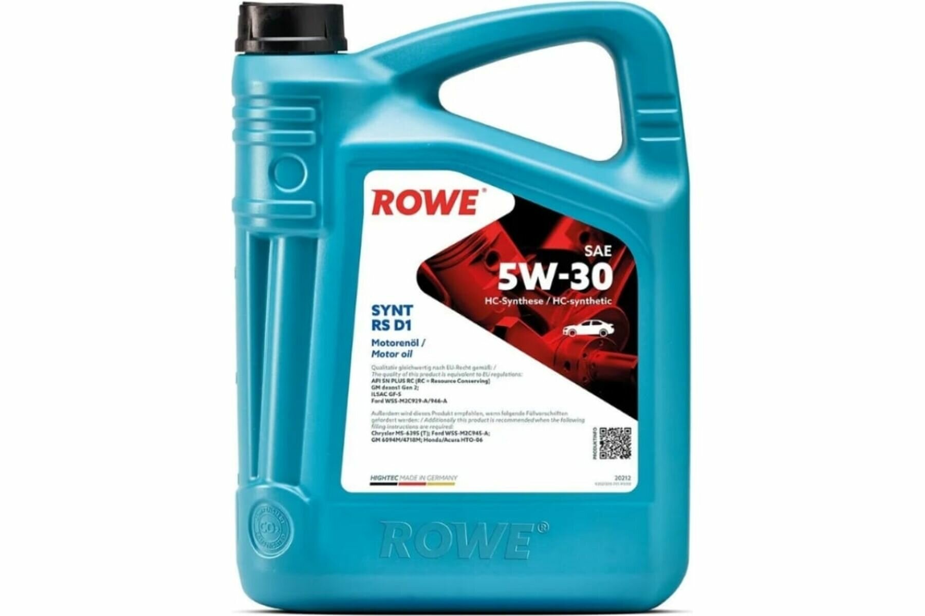 Масло Моторное Rowe Hightec Synt Rs D1 5W-30 5Л.(Rowe 20212005099)