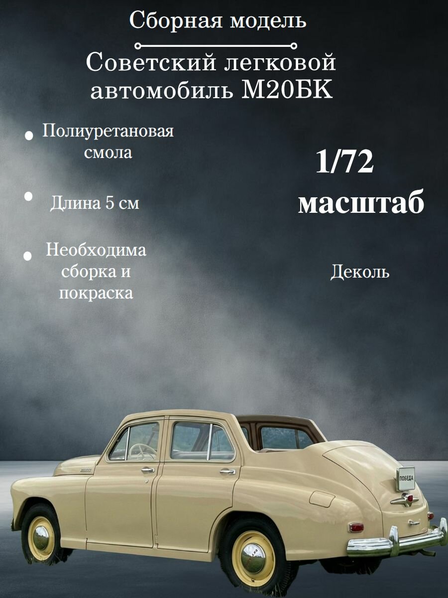 Сборная модель Советский легковой автомобиль М20БК
