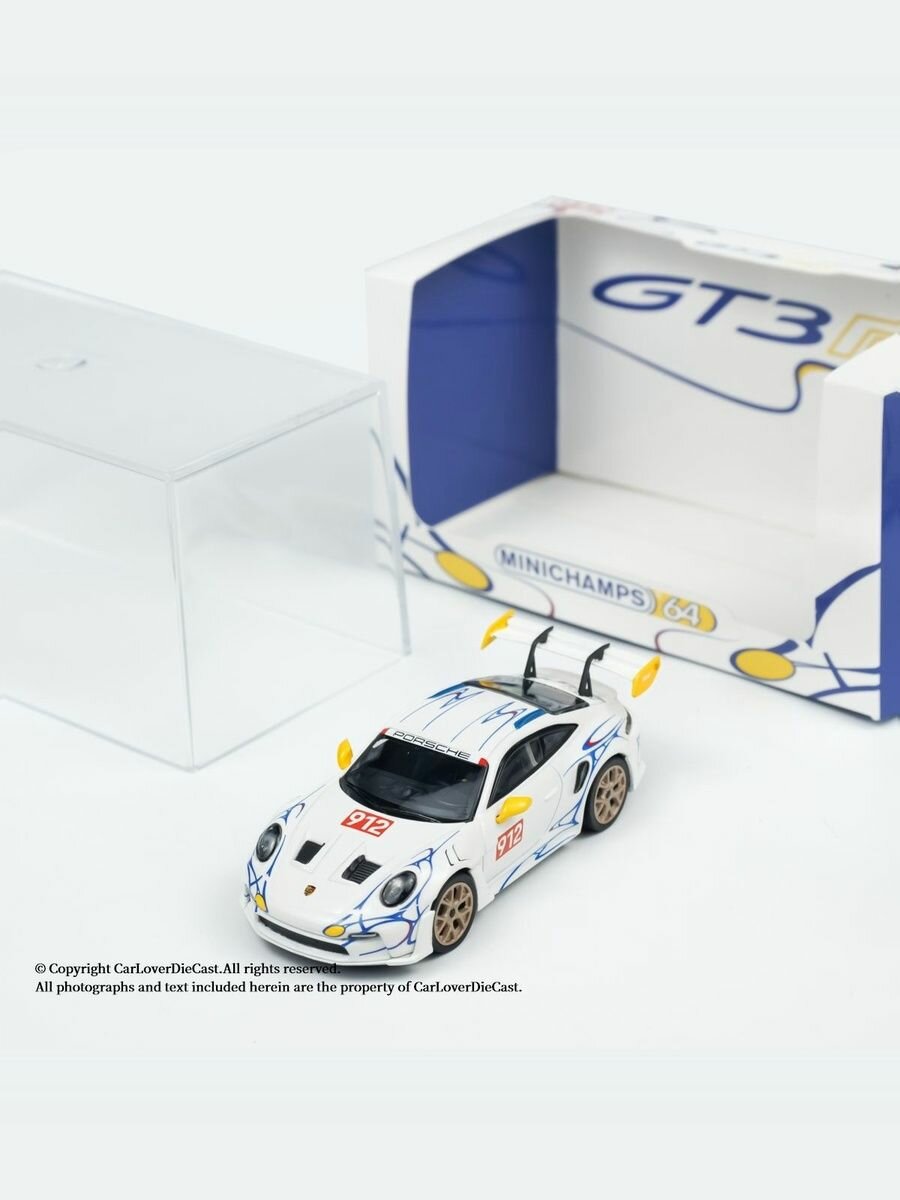 Машинка MINICHAMPS 1/64 Porsche 911 (992) GT3 RS 2024 Die-cast Alloy Car Model Collection Gift