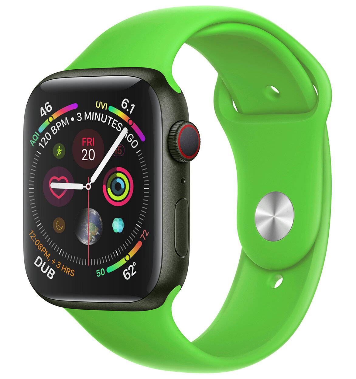 Ремешок для Apple Watch 38/40/41/42 mm размер S/M, силиконовый, цвет Зеленый, браслет на смарт-часы Эпл Вотч для iWatch Series 11 10 9 8 7 6 5 4 3 2 1 SE 3 SE 2 SE совместимый