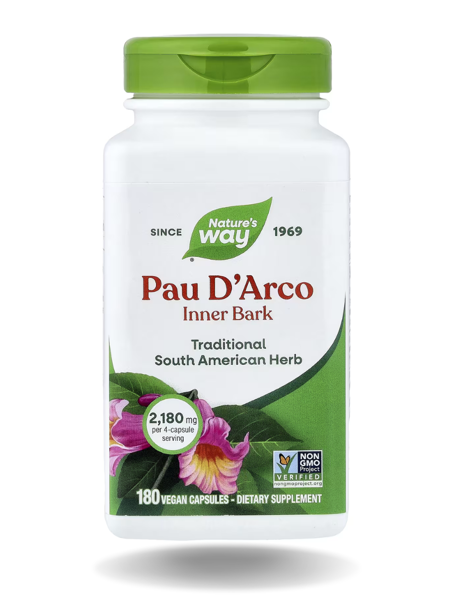 Nature's Way, кора муравьиного дерева, Pau d arko, 180 капсул