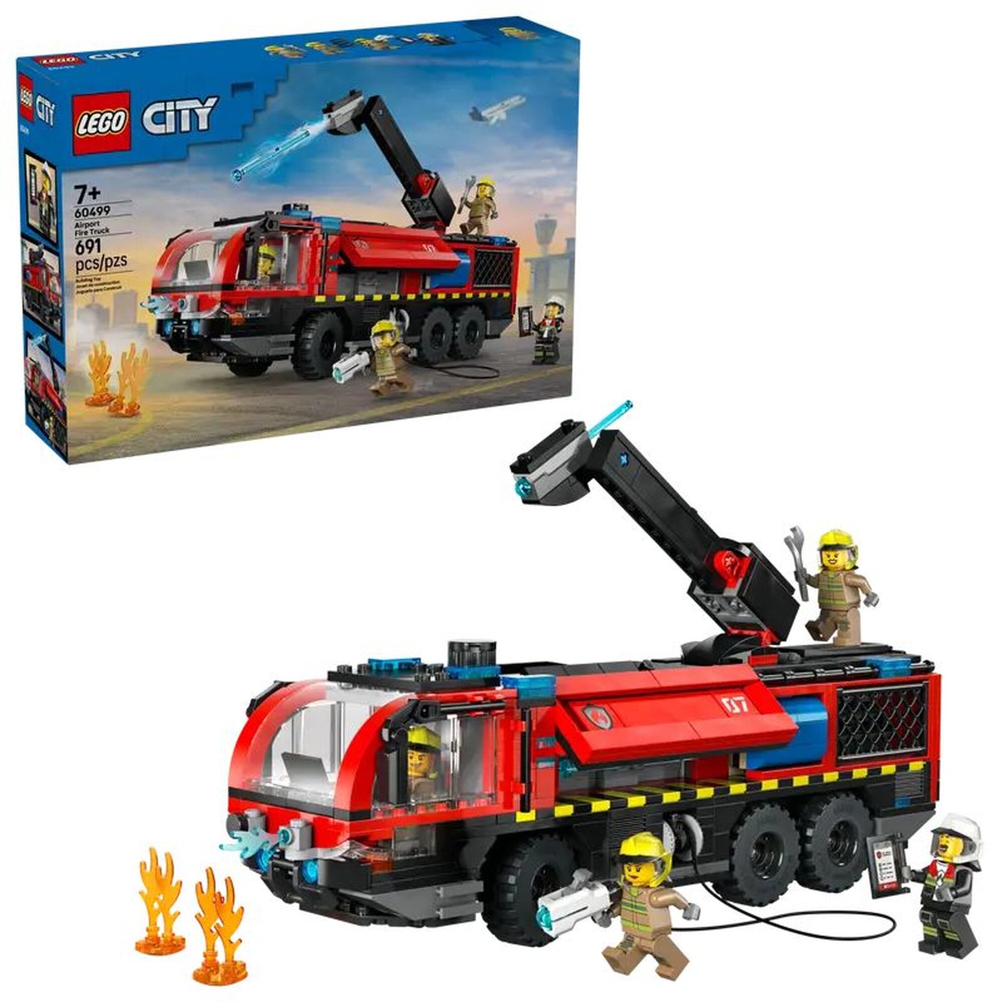 Конструктор LEGO CITY - Пожарная машина аэропорта, 691 эл. - Лего сити 60499