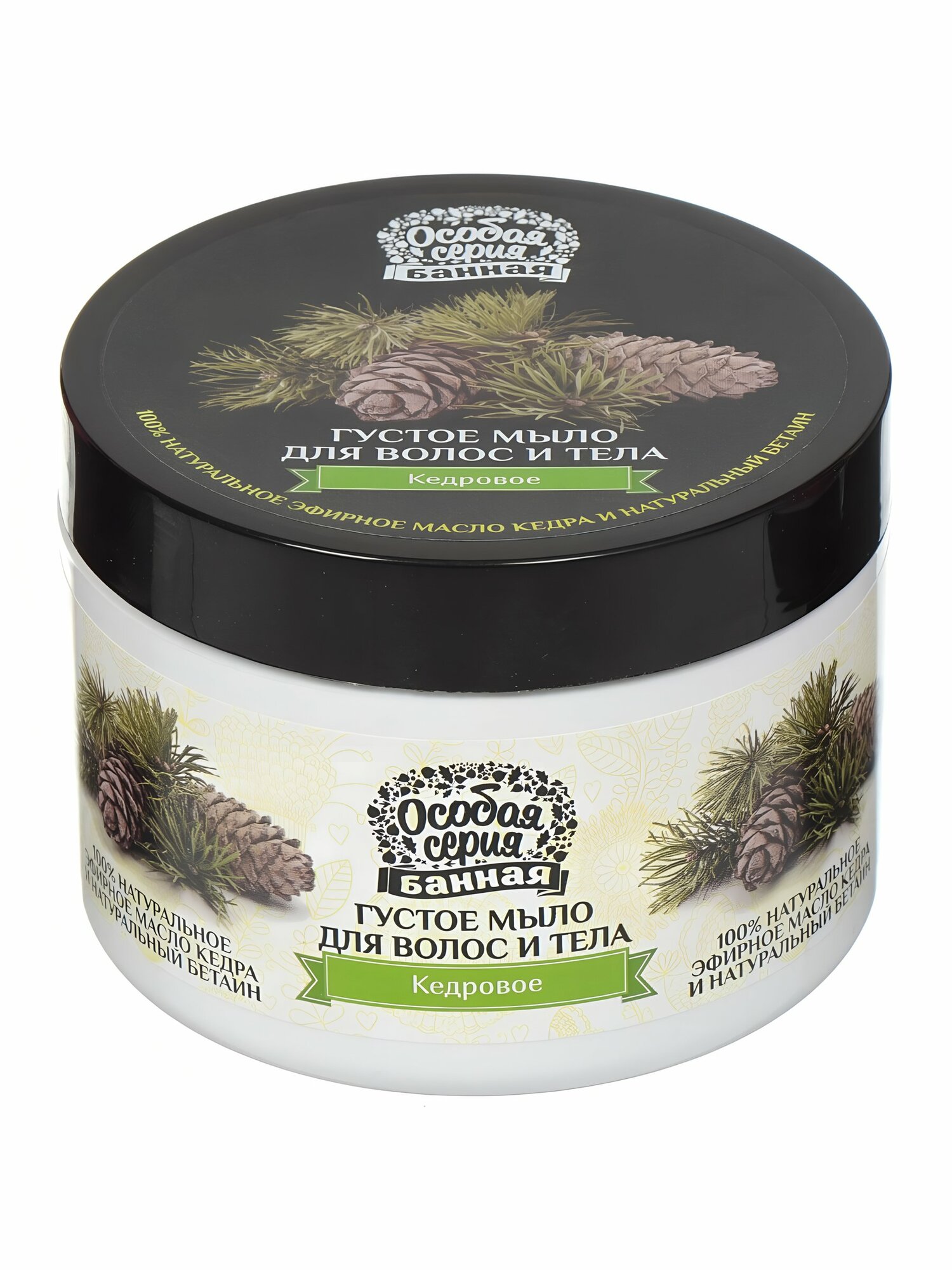 Мыло густое Особая серия Кедровое для бани и тела 500 мл, российское