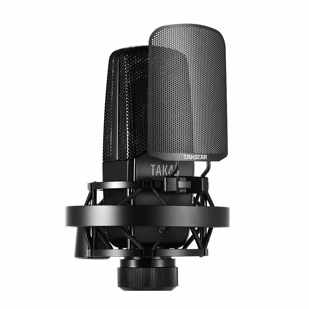 TAKSTAR Микрофон конденсаторный черный для караоке вокала студийной записи