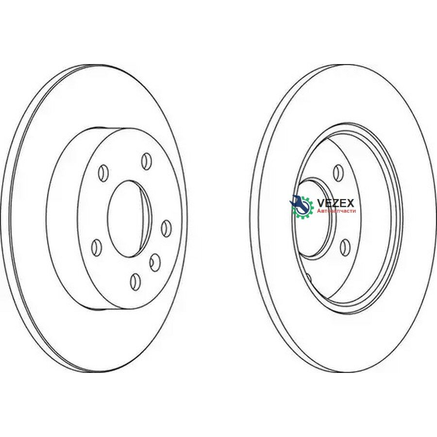 FERODO DDF1044 Диски тормозные, комплект