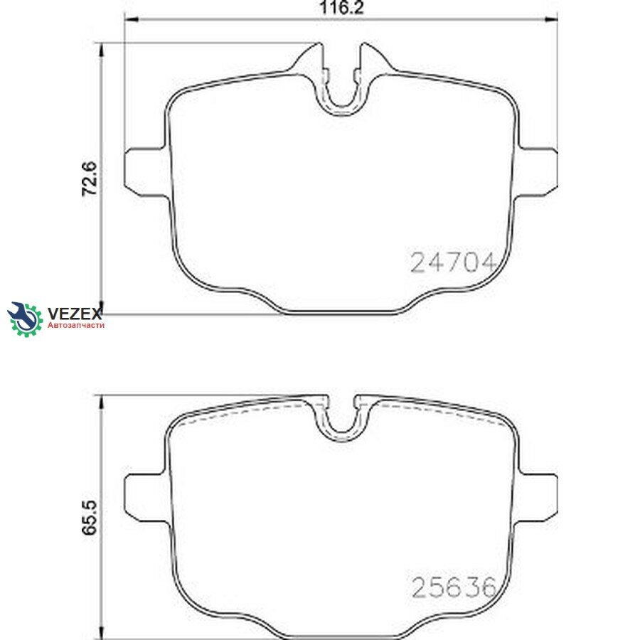 BREMBO P06101 Колодки дисковые задние